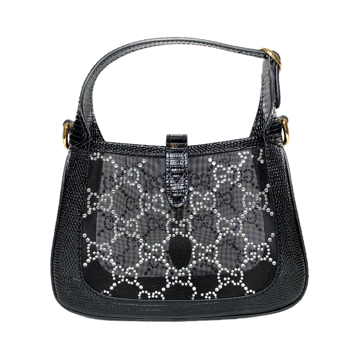 Gucci Limited Edition Mini Lizard Mesh GG Crystal Jackie 1961 | Consign of the Times