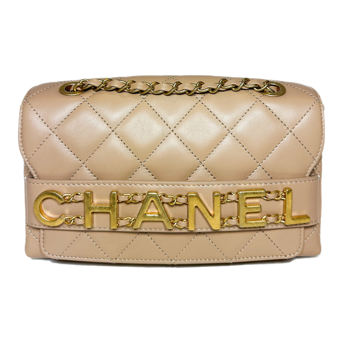 Chanel Beige Enchained Flap Bag | Consign of the Times