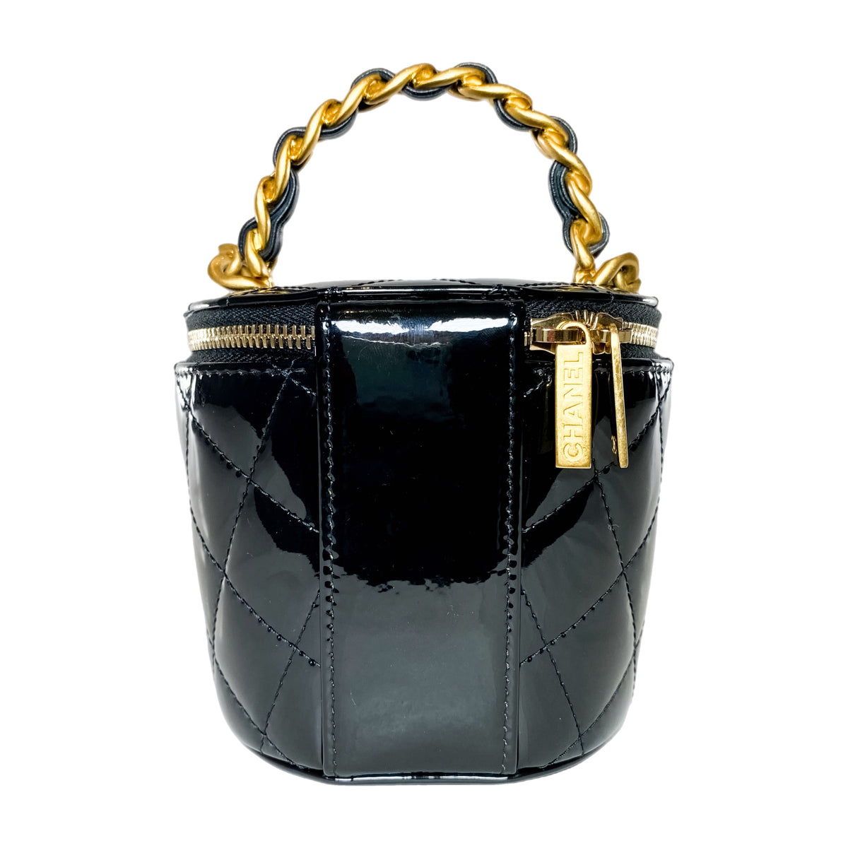 Chanel Black Afternoon Tea Patent Vanity Case | Consign of the Times