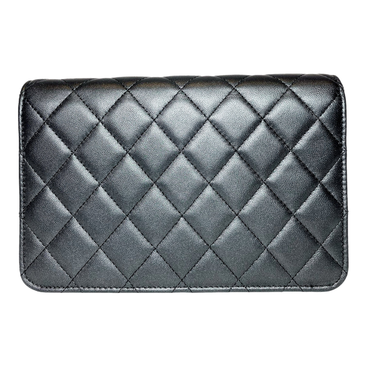 Chanel Graphite Pearl Chain Wallet on Chain | Consign of the Times