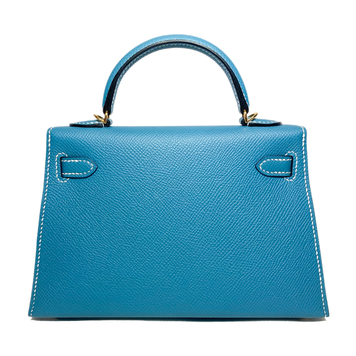 Hermes Mini Kelly 20 Blue Jean Epsom Gold Hardware | Consign of the Times