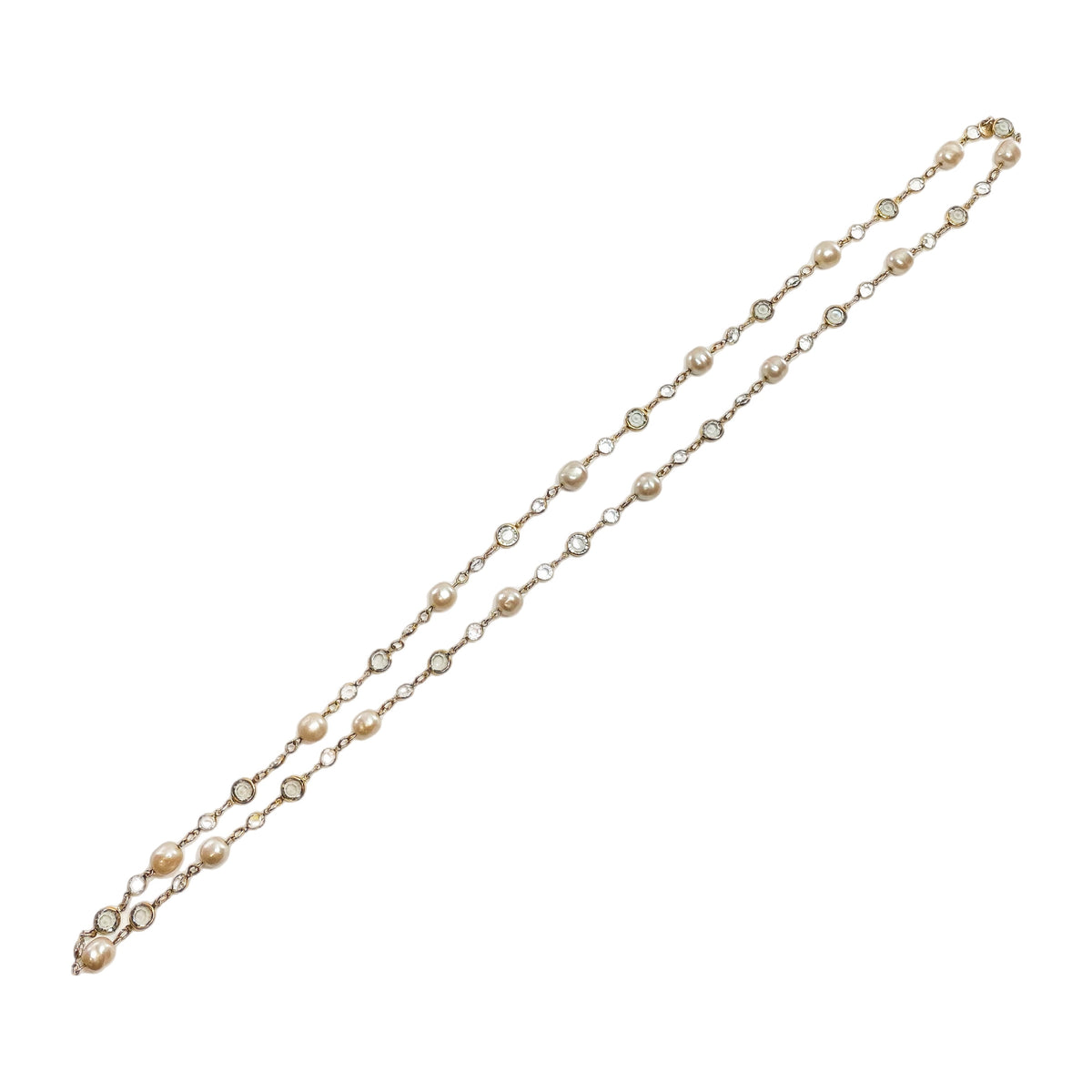 Chanel Gold Pearl Crystal Chicklet Necklace | Consign of the Times