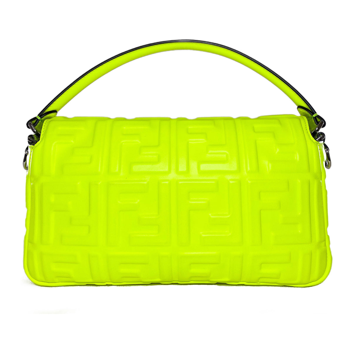 Fendi x Marc Jacobs Neon Yellow Quilted Baguette | Consign of the Times