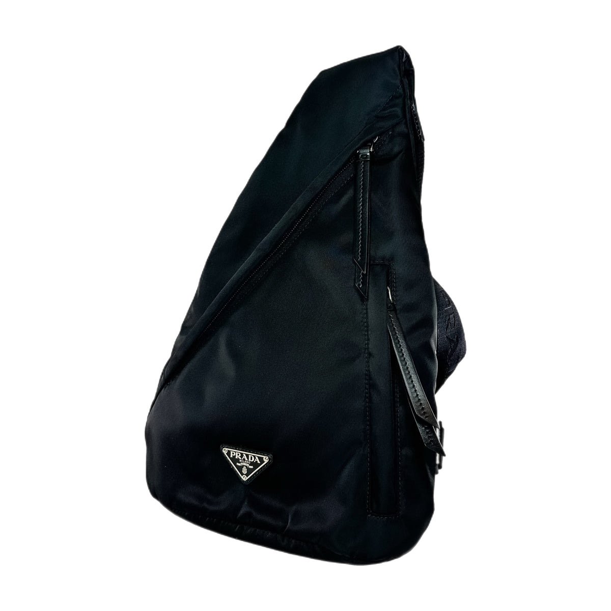 Prada Black Re-Nylon Sling Backpack | Consign of the Times