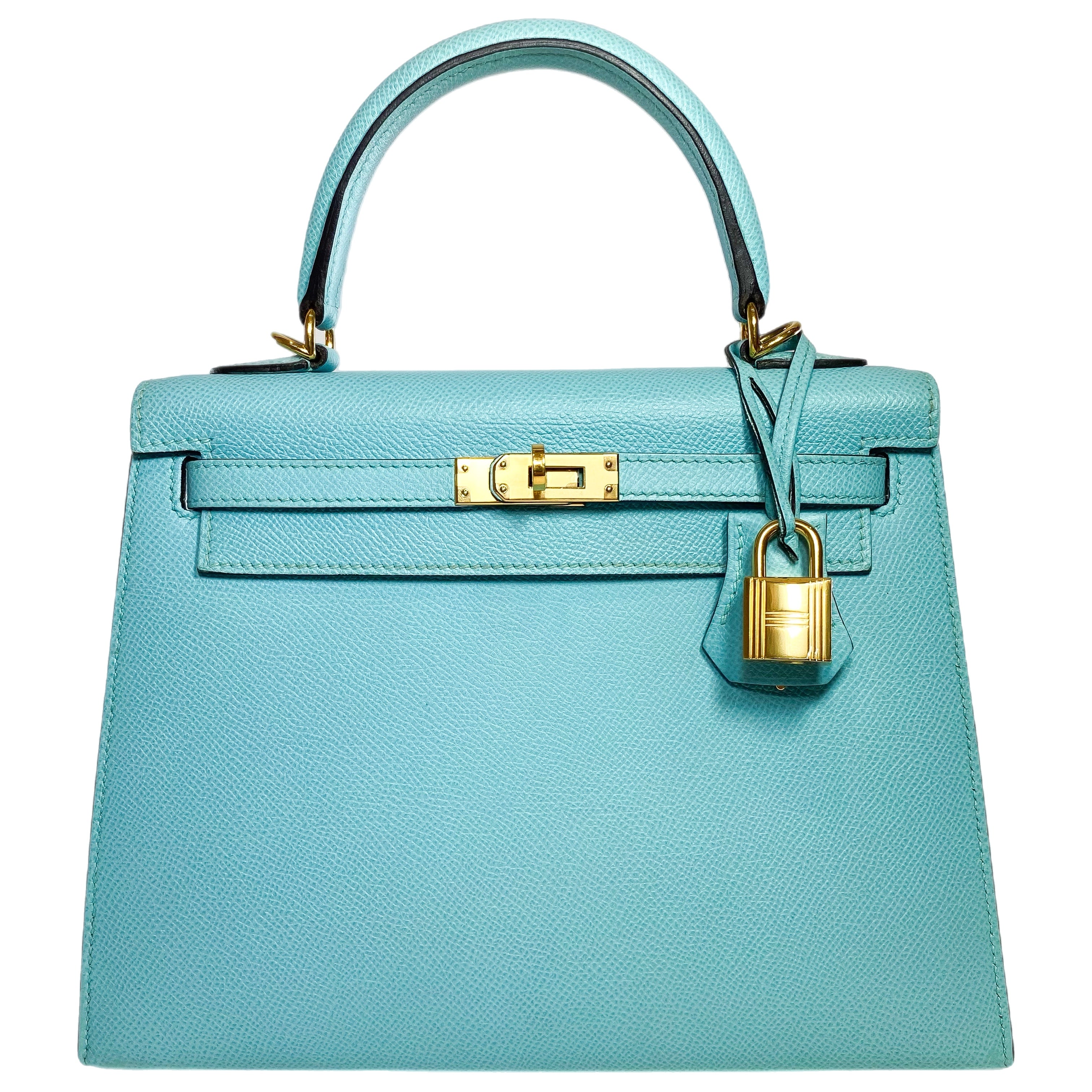 Hermes Kelly 25 Blue Atoll Epsom Gold Hardware – Consign of the Times